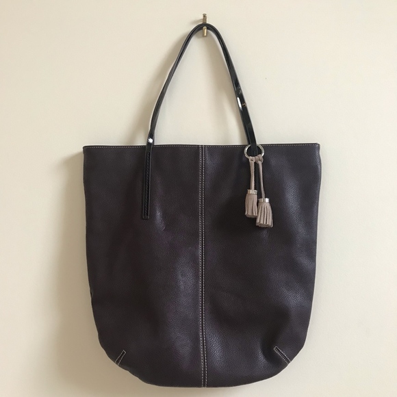 LOFT | Bags | Loft Leather Tote | Poshmark